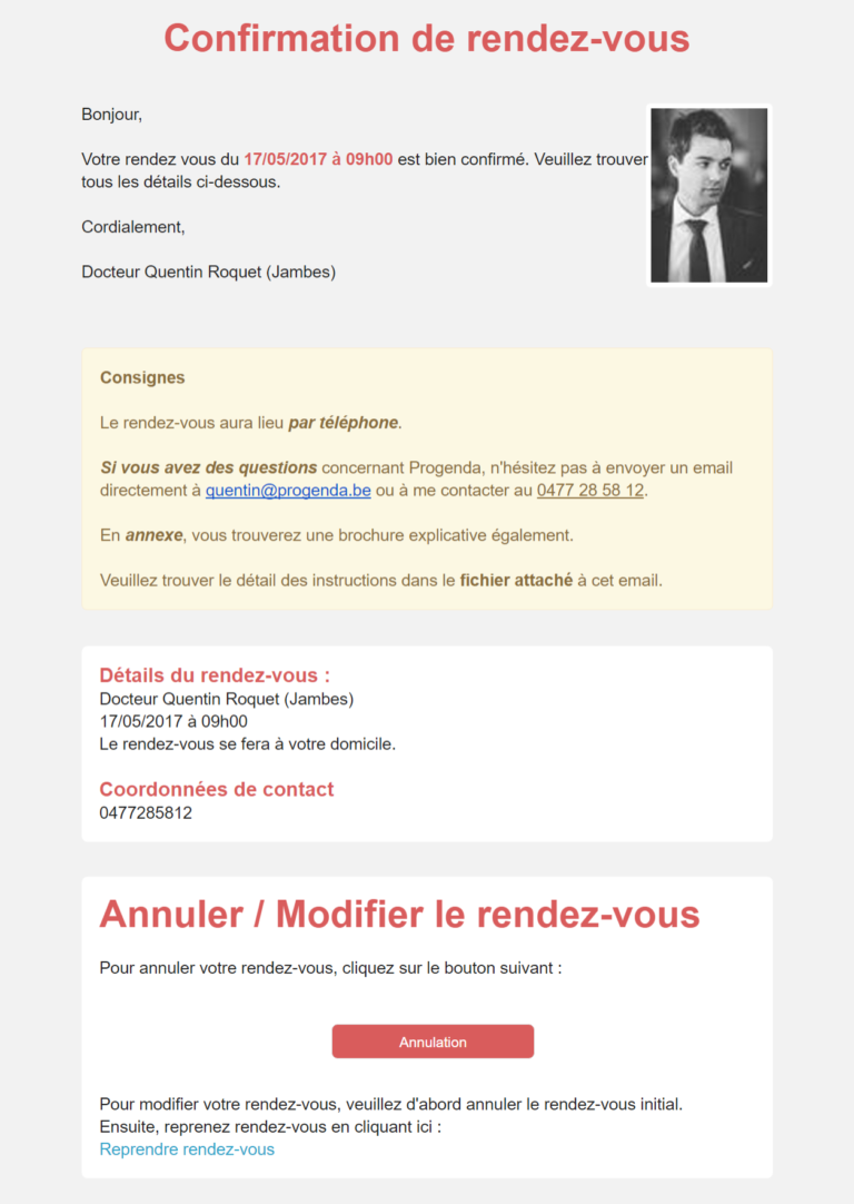 comment réserver gérer modifier supprimer un rendez-vous - Progenda